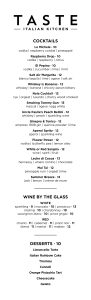 Menus - Taste